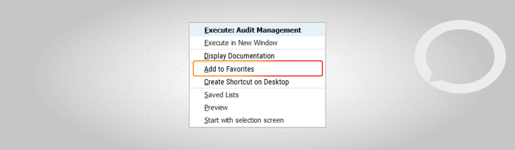 How to add a transaction to favorites in SAP? - Hicron