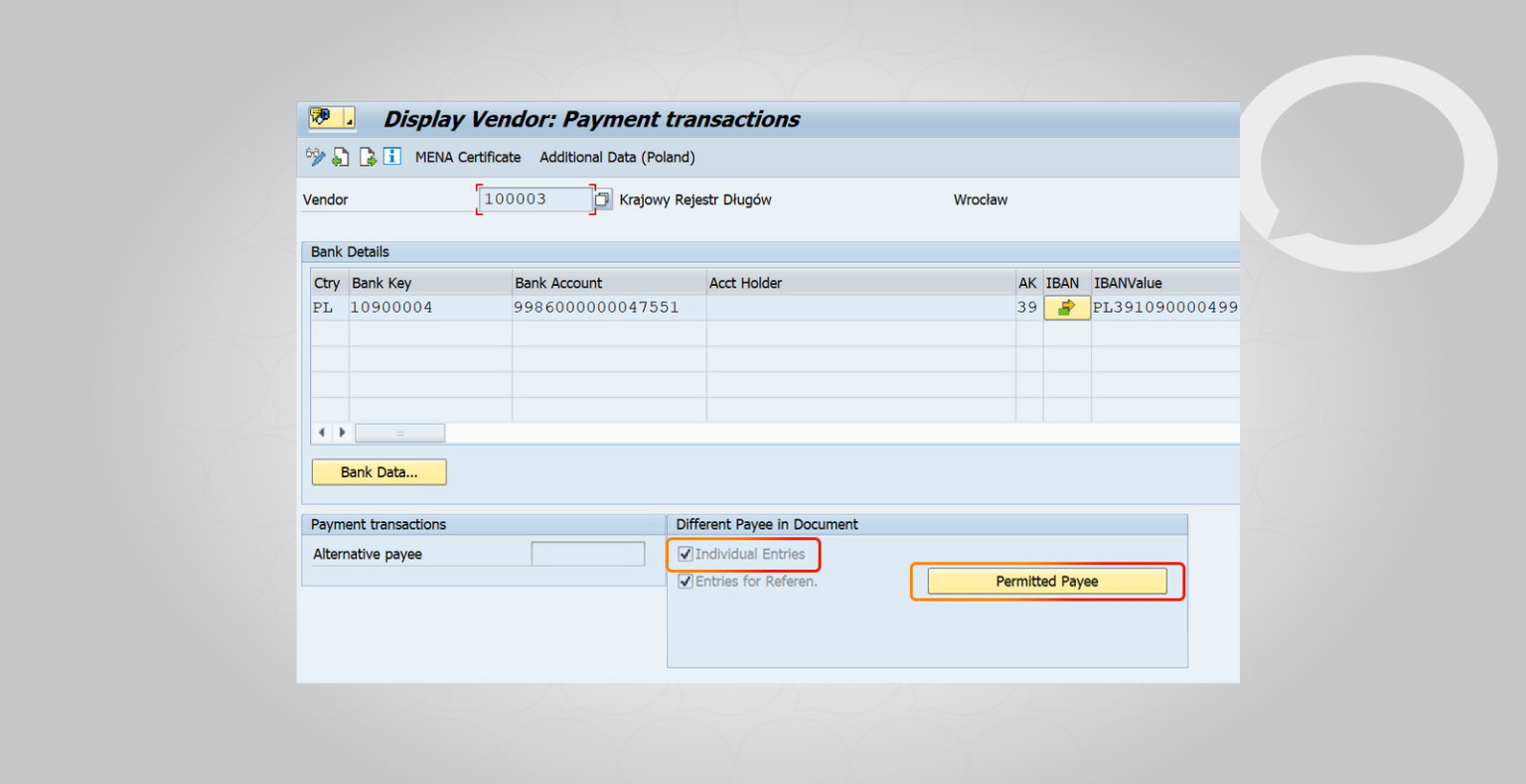 How to change an alternative payee? - Hicron