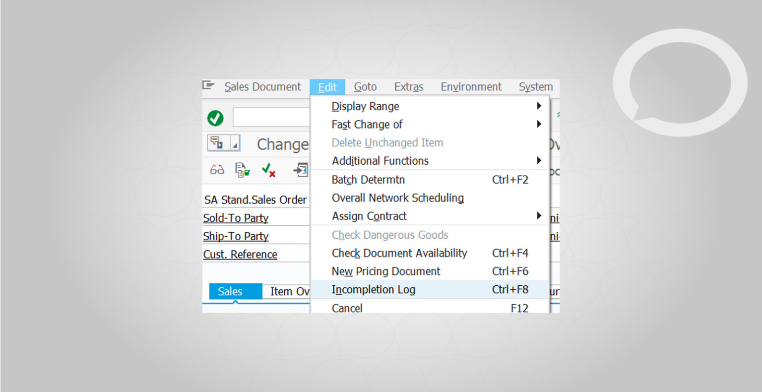 Checking the incompleteness report in the sales order - Hicron