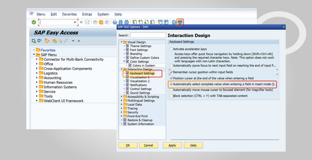 How to disable automatic value selection in SAP? - Hicron