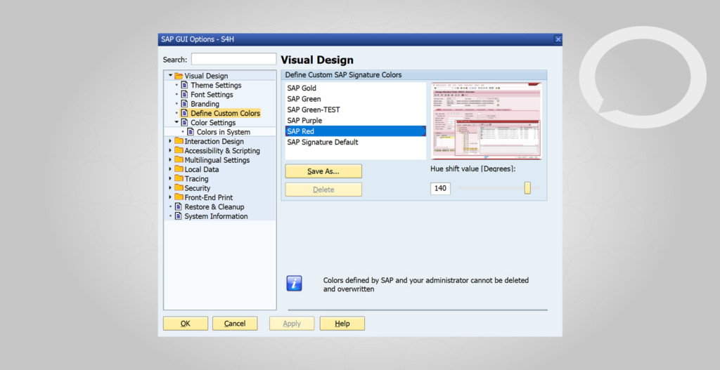 How to change the appearance of SAP? - Hicron