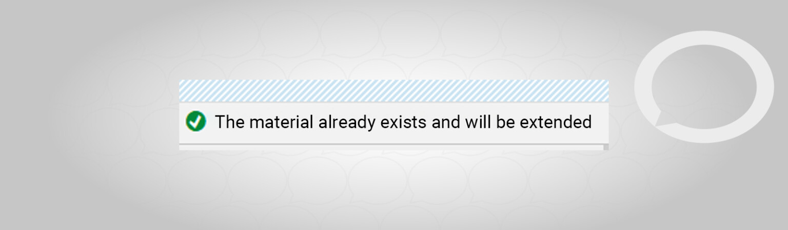Extending an already existing material with missing views - Hicron